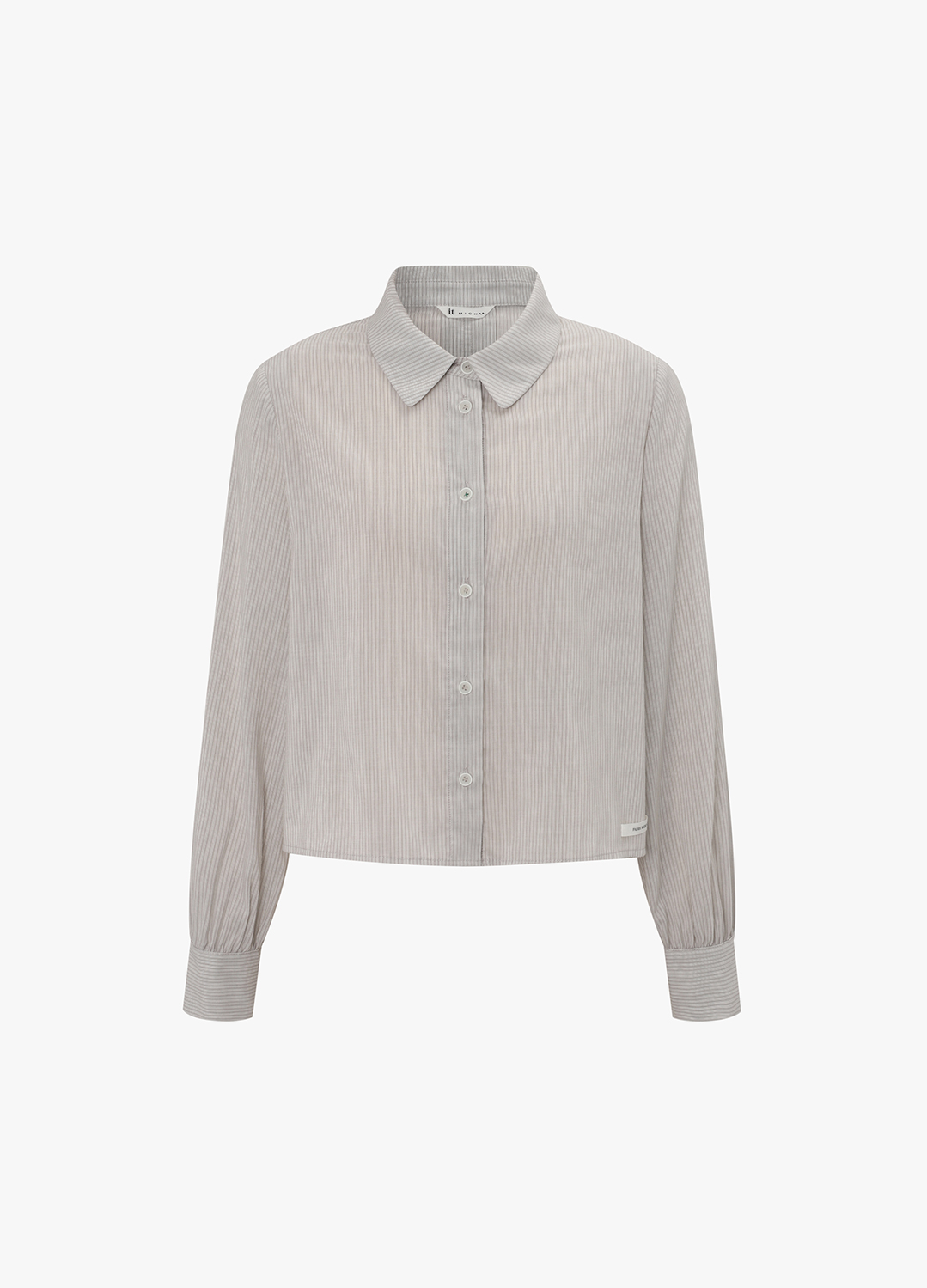 잇미샤 ITMICHAA 라운드 카라 셔츠 BEIGE | SISUN.COM
