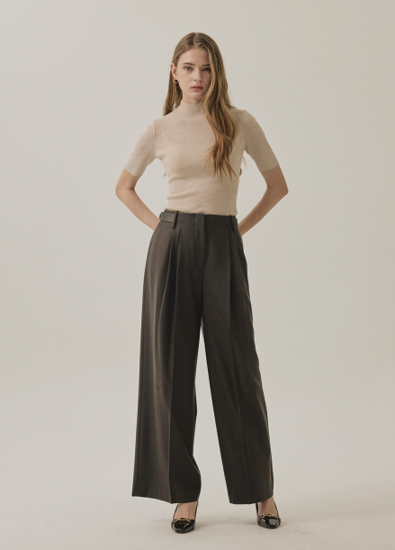 미샤 MICHAA 와이드 핏 팬츠 LIGHT GREY | SISUN.COM