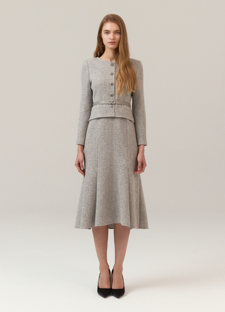 미샤 MICHAA 트위드 글리터 원피스 LIGHT BEIGE | SISUN.COM